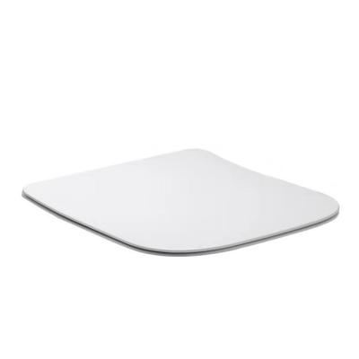 China Urea Soft Close Toilet Seat Square Shape Quick Release 424mm 352mm Slow Close Seat Cover for sale