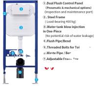 China Wall Hung Concealed Cistern 6/3L Dual Flush Adjustable to 4.5/3L Water Saving Toilet with CE Certified Flush Valves for sale