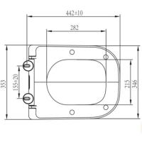 China Urea Toilet Seat Soft Close Quick Release Square Shape 434x346mm for sale