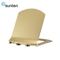 China Customized Slim Square Urea Toilet Seat with Soft Close Quick Release 447mm for sale