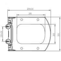 China Customized Slim Square Urea Toilet Seat with Soft Close Quick Release 447mm for sale