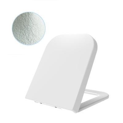 China European Standard Square Duroplast Soft Close Quick Release Toilet Seat 445mm 360mm for sale