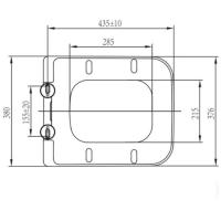 China Square Soft Close Toilet Seat Cover UF Duroplast Anti-Microbial Quick Fit 448x376mm for sale
