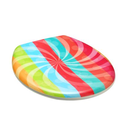 China Urea Soft Close Toilet Seat Oval 445x375mm Quick Release Slow Close WC Seat Cover for Bathroom Hotel for sale