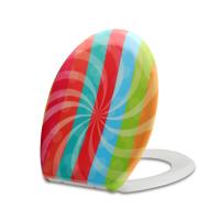 China Urea Soft Close Toilet Seat Oval 445x375mm Quick Release Slow Close WC Seat Cover for Bathroom Hotel for sale