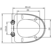 China Sunten SU018 V shape Duroplast UF toilet seat for sale
