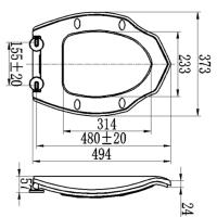 China SU028 Bathroom sets urea soft close wc toilet seats for sale