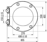China Urea Soft Close Toilet Seat Slim Round Shape 405mm 401mm Slow Close WC Cover for sale