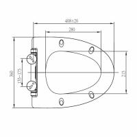 China Duroplast Heavy Duty V Shape Toilet Seat Cover Soft Close Quick Release 421mm for sale