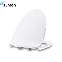 China Sunten SU020 high quality V shape urea soft close toilet lid one button quick release top or button fix hinges for sale