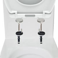 China Round Toilet Seat Slow Soft Quiet Close PP seat cover with metal hinges quick release function for sale