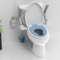 China Stainless Steel Toilet Armrest Support for Disabled Elderly 50x60x80cm 330lbs Capacity for sale