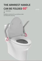 China Aluminum Foldable Toilet Safety Grab Bar 6kg Capacity Heavy Duty Handrail for Elderly for sale
