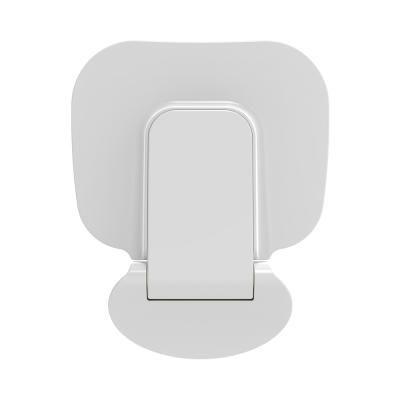 China Wall Mounted Folding Shower Seat 400x340mm Soft Close for Elderly Disabled Bathroom Safety for sale