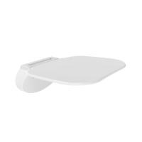 China Wall Mounted Folding Shower Seat 400x340mm Soft Close for Elderly Disabled Bathroom Safety for sale