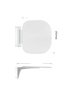 China Wall Mounted Folding Shower Seat 400x340mm Soft Close for Elderly Disabled Bathroom Safety for sale