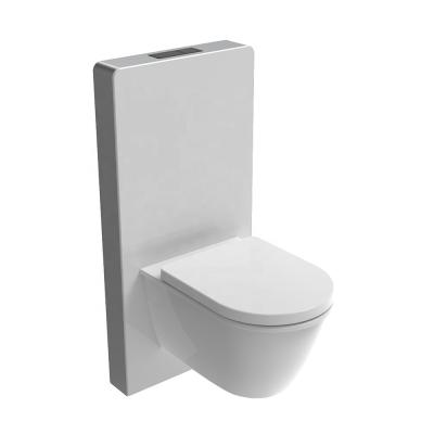 China Sunten HDPE Concealed Cistern Dual Flush 3/6L Glass Panel Square Shape for Hotel for sale