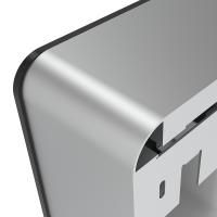 China Tempered Glass Concealed Toilet Cistern Dual Flush Plate 1005mm HDPE Tank for sale