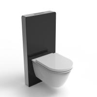 China Wall Hung Toilet Cistern 1005mm Aluminum Frame Tempered Glass HDPE Tank for sale