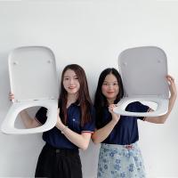 China Sunten SU061 Ultra Slim Soft Close Toilet Seat Cover Urea 421x356mm Square Shape for sale