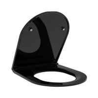 China D Shape Hygienic Soft Close Toilet Seat Cover Lid Duroplast Plastic 444mm 370mm for sale