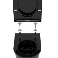 China D Shape Urea Toilet Seat Soft Close UF Cover for Wall Hung WCs 450mm 360mm for sale