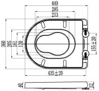China Sunten SU058 Soft Close Toilet Seat Cover UF Urea Material D-Shape Quick Release 445x368mm Stainless Steel Hinges for sale