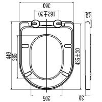 China Sunten SU049 Matte Black Duroplast Toilet Seat Soft Close Quick Release UF D Shape 449x360mm for sale