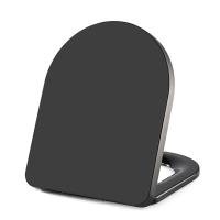 China Sunten SU049 Matte Black Duroplast Toilet Seat Soft Close Quick Release UF D Shape 449x360mm for sale