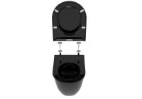 China Sunten SU046 D Shape Hygienic Soft Close Toilet Seat Cover Duroplast Plastic 444mm for sale