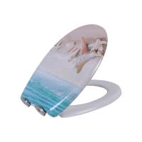 China SU043 Bathroom Set Soft Close Pattern Urea Toilet Seats for sale