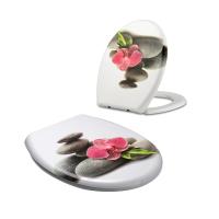 China SU043 Bathroom Set Soft Close Pattern Urea Toilet Seats for sale