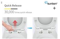 China Urea Soft Close D Shape Toilet Seat 442x368mm Quick Release for European Market for sale