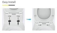 China SU024 Modern Design Soft Closing Quick Release Urea D Shape Toilet Seat round Closed Front Type for sale