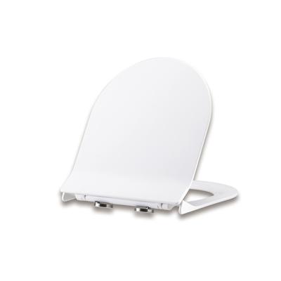 China Slim British Style Duroplast Toilet Seat Cover Soft Close Urea 450mm x 360mm for sale