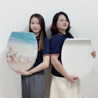 China Modern Slim Round European Toilet Seat Cover Soft Close SU008 Urea 445x368mm for sale