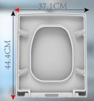 China European Style UF Duroplast Toilet Seat Cover Soft Close Quick Release Square Shape 3 Year Warranty for sale