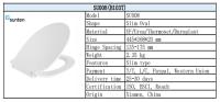 China Sunten UF Toilet Seat Oval Shape Soft Close Quick Release 445mm 368mm European Standard for Bathroom for sale