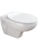 China Modern Slim Round European Toilet Seat Cover Soft Close SU008 Urea 445x368mm for sale