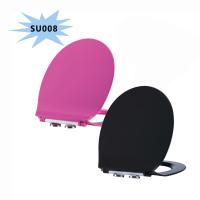 China Modern Slim Round European Toilet Seat Cover Soft Close SU008 Urea 445x368mm for sale