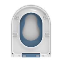 China White Urea Soft Close Elongated Toilet Seat with Quick Release and Built In Child Seat 465x368mm for sale