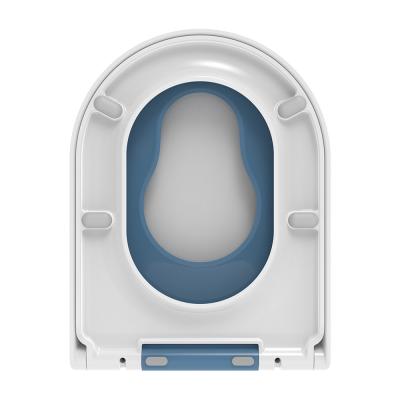 China White Urea Soft Close Elongated Toilet Seat with Quick Release and Built In Child Seat 465x368mm for sale