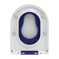 China White Urea Soft Close Elongated Toilet Seat with Quick Release and Built In Child Seat 465x368mm for sale