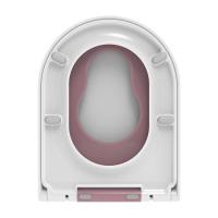China White Urea Soft Close Elongated Toilet Seat with Quick Release and Built In Child Seat 465x368mm for sale
