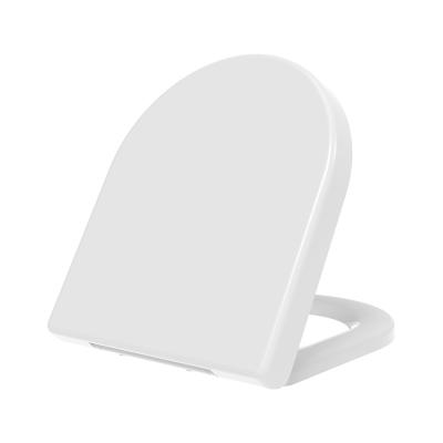 China Universal Short D Shape Urea Toilet Seat 431x365mm Soft Close Quick Release Easy Clean for sale