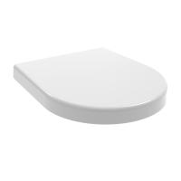 China Universal Short D Shape Urea Toilet Seat 431x365mm Soft Close Quick Release Easy Clean for sale
