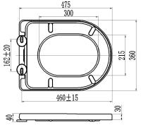 China Universal long D shape UF toilet seats soft close seat covers one button quick release for sale