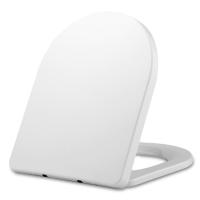 China European Standard D Shape UF Toilet Seat Soft Close Quick Release Top Lock 449x360mm for sale