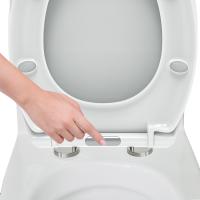 China European Standard Oval Shape Soft Close One Button Quick Release Urea Toilet Seats for sale