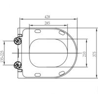 China European Standard D Shape Urea Soft Close Toilet Seat 428x375mm Fit Most D Shape WC for sale